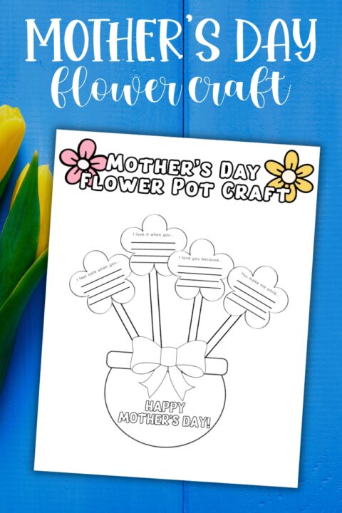 Free Printable Mother's Day Flower Pot Craft