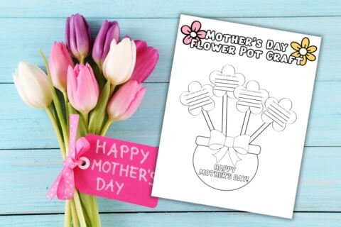 Free Printable Mother's Day Flower Pot Craft