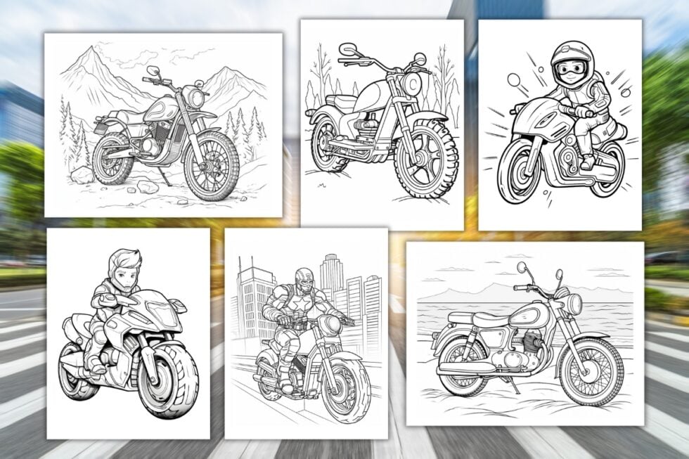 Free Motorcycle Coloring Pages For Kids