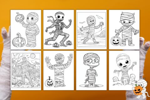 Free Mummy Coloring Pages For Halloween