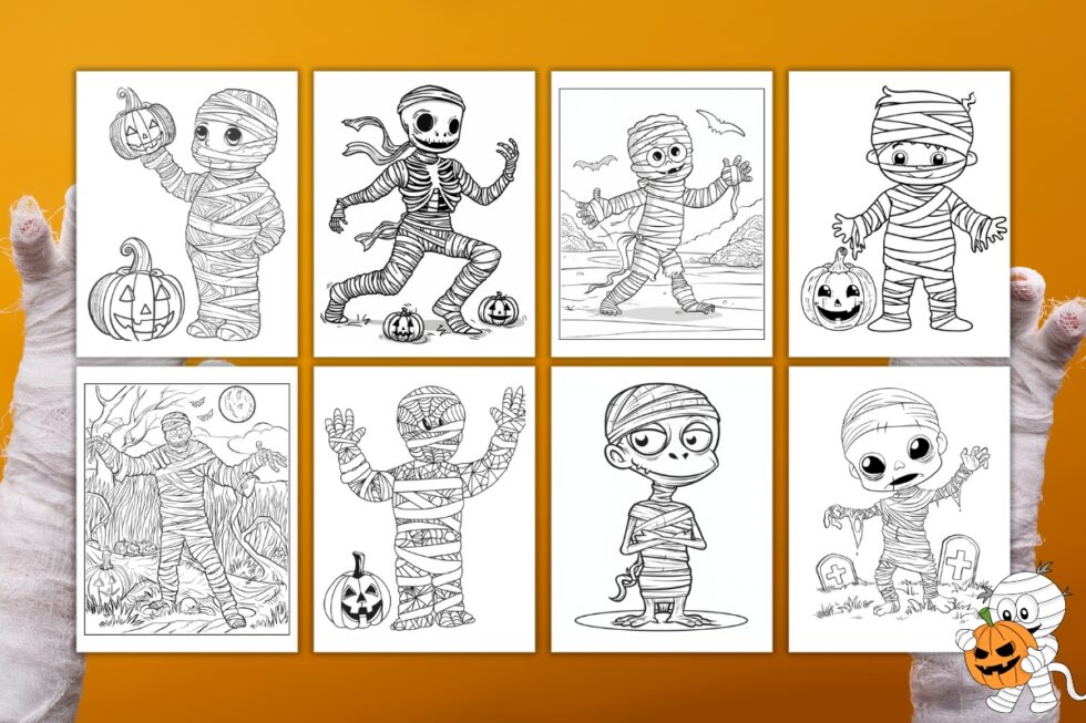 Free Mummy Coloring Pages For Halloween