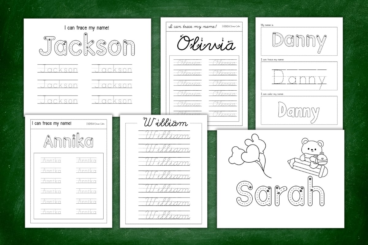 Free Printable Name Tracing Worksheets (Fully Editable!)