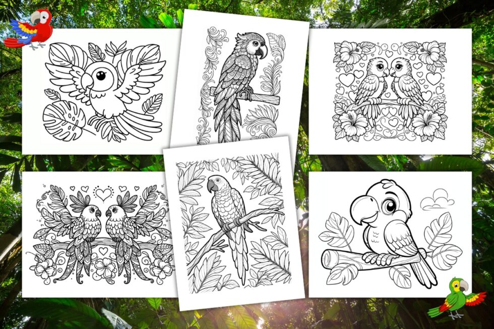 Free Parrot Coloring Pages For Kids