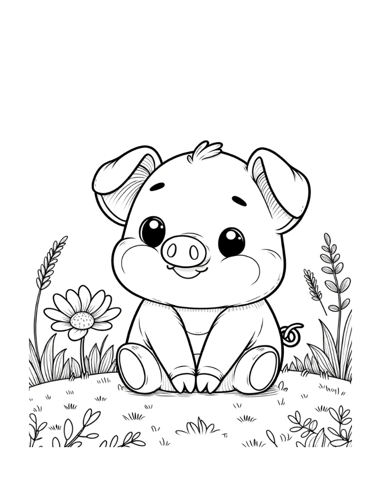 piggy bank coloring page free