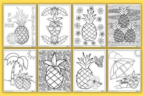 Free Printable Pineapple Coloring Pages