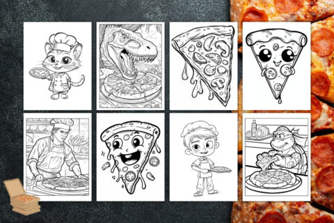 Free Printable Pizza Coloring Pages