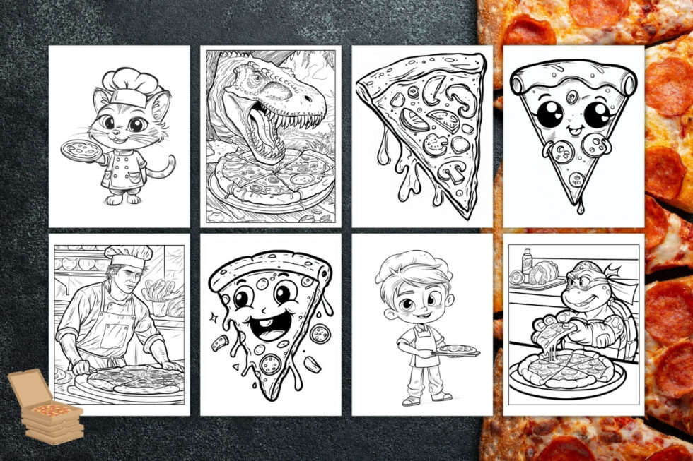Free Printable Pizza Coloring Pages