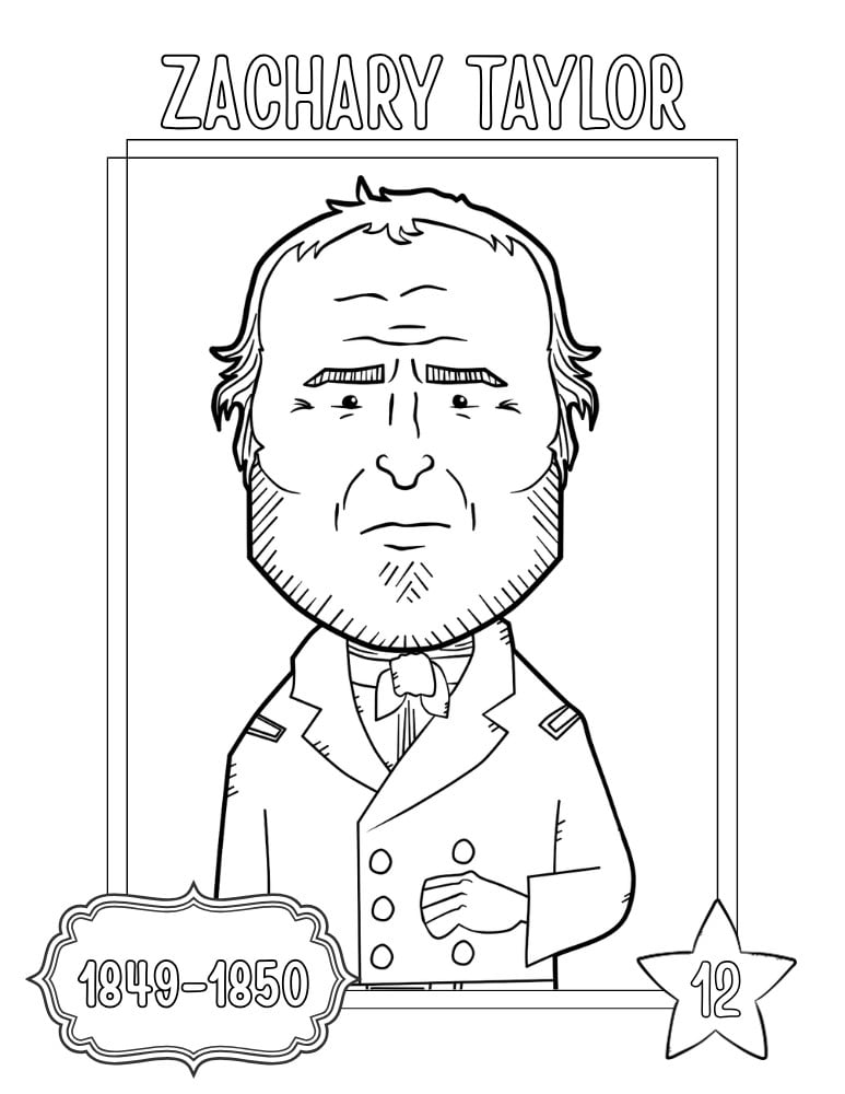 Free Printable US President Coloring Pages
