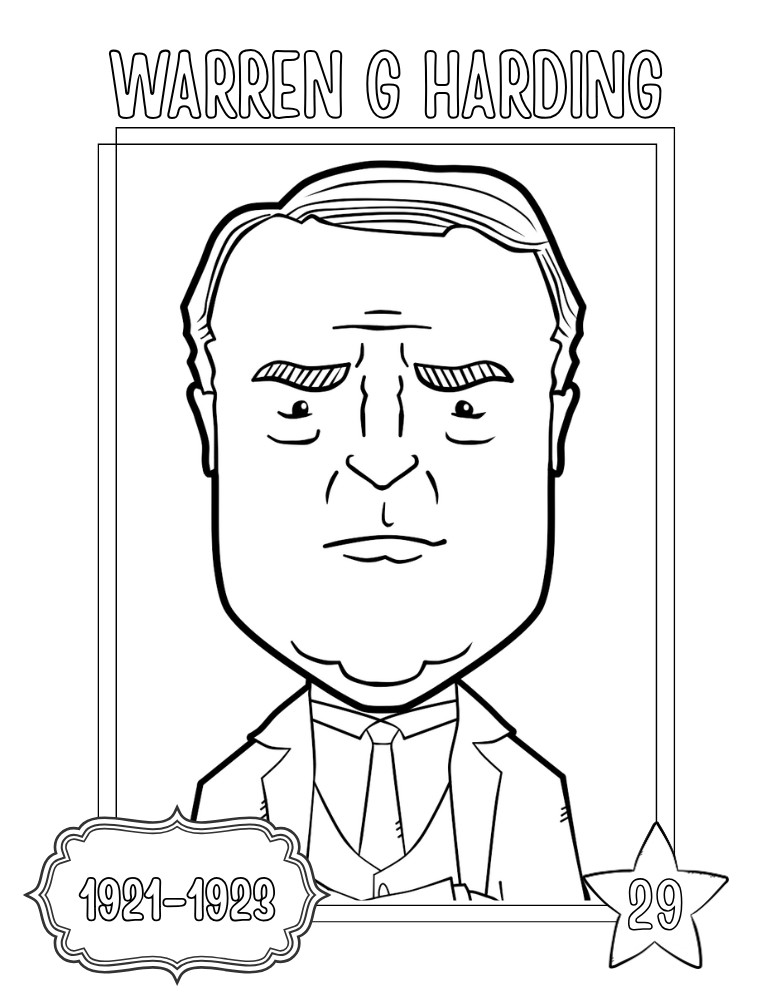 Free Printable US President Coloring Pages