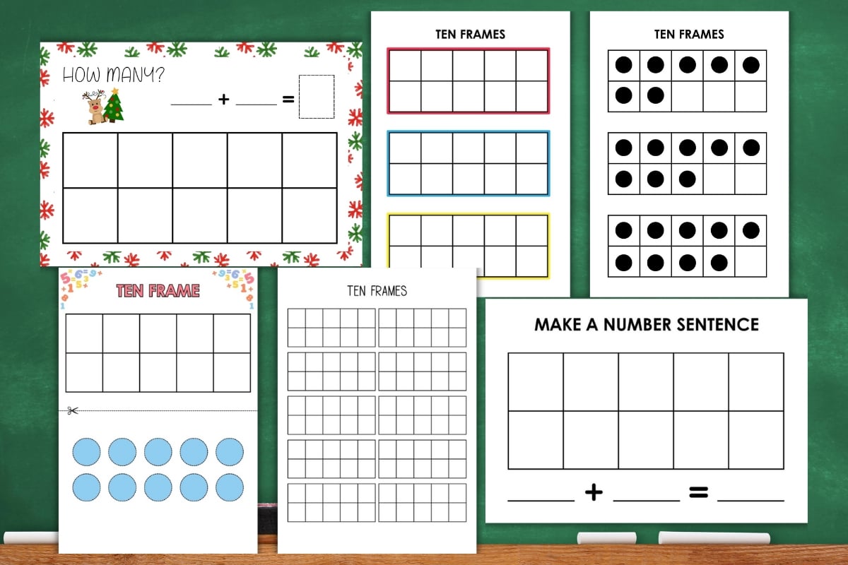 Free Ten Frame Printables For Math Activities