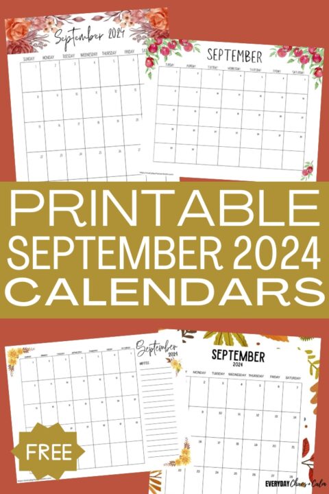 Free Printable September 2024 Calendars
