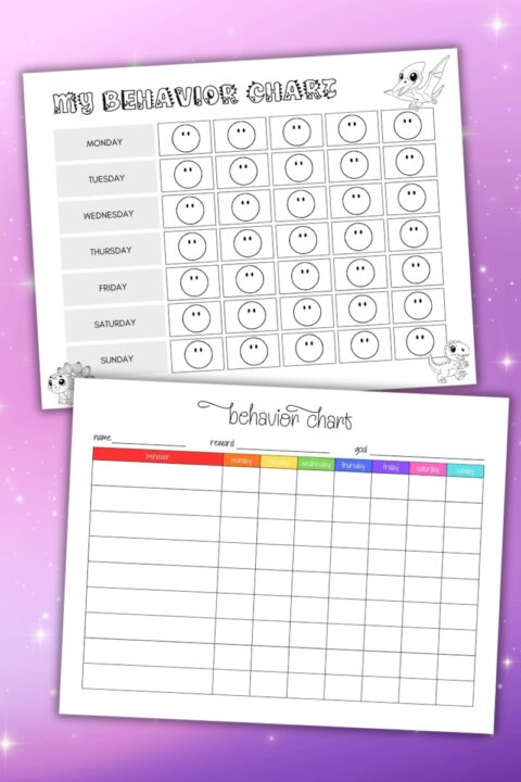 Printable Behavior Charts