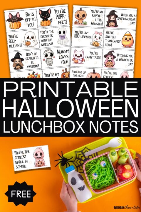 Printable Halloween Lunch Box Notes {Free Printable!}