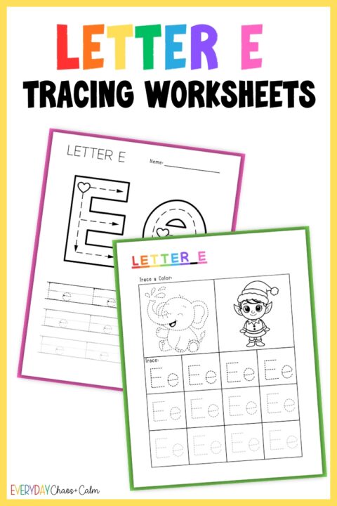 Free Printable Letter E Tracing Worksheets