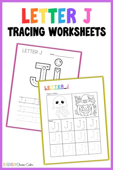 Free Printable Letter J Tracing Worksheets