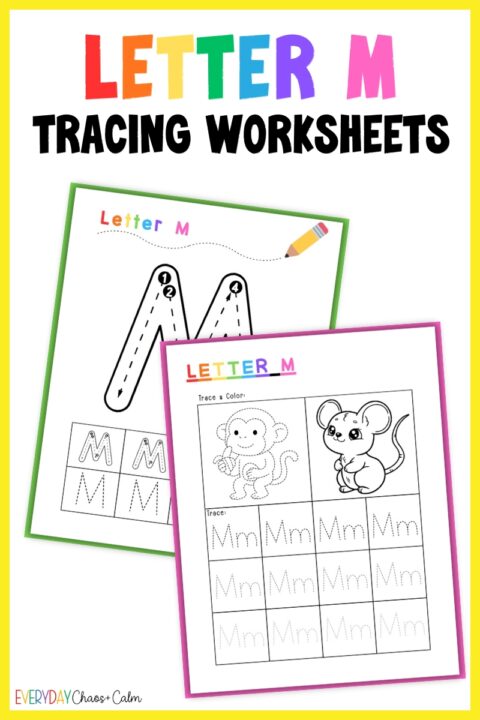 Free Printable Letter M Tracing Worksheets