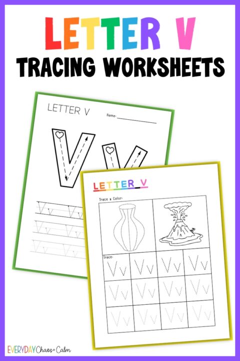 Free Printable Letter V Tracing Worksheets