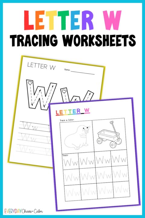 Free Printable Letter W Tracing Worksheets