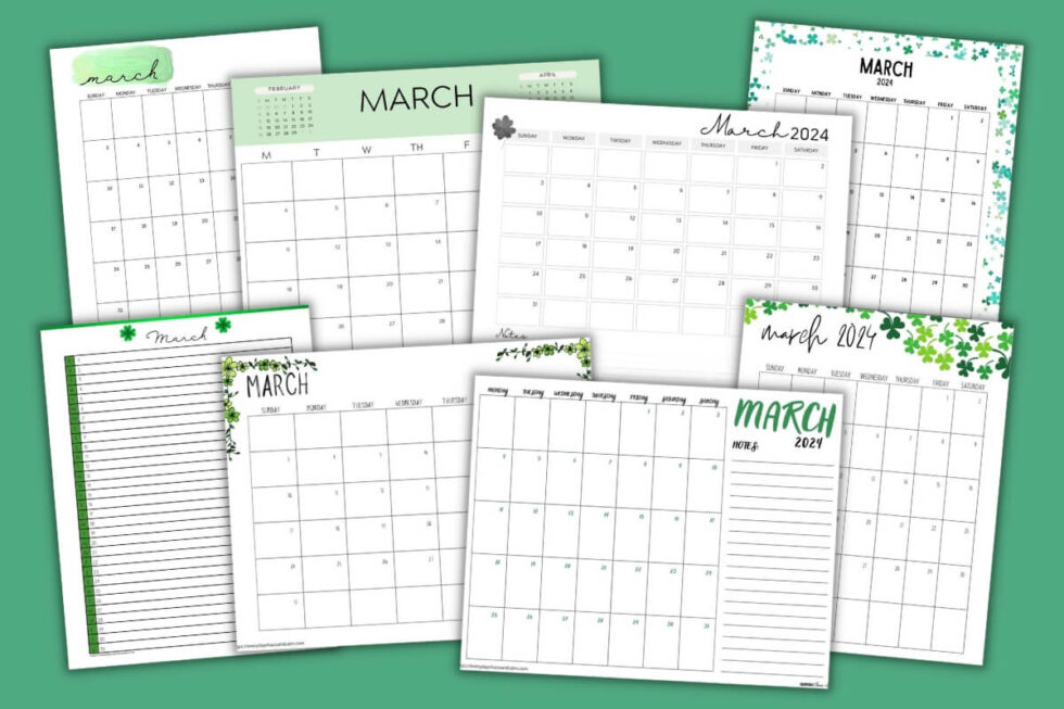 Free Printable March 2024 Calendars