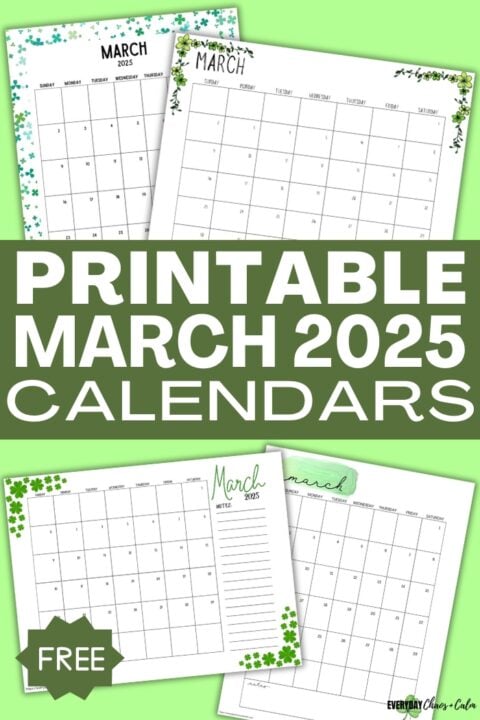 Free Printable March 2025 Calendars