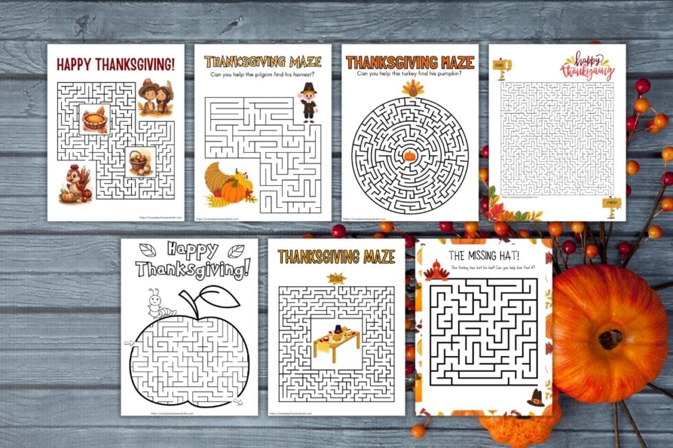 Free Thanksgiving Maze Printables For Kids