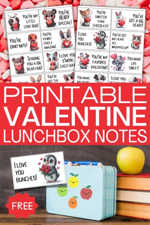 Free Printable Valentine Lunchbox Notes
