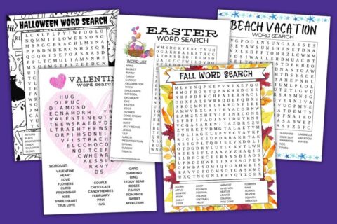 Free Printable Word Searches