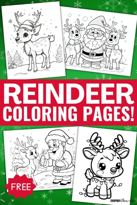 Free Printable Reindeer Coloring Pages For Kids