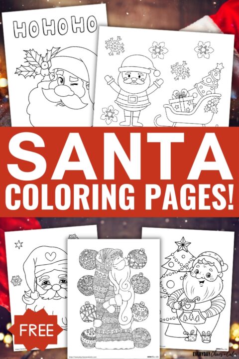 Free Christmas Santa Coloring Pages For Kids