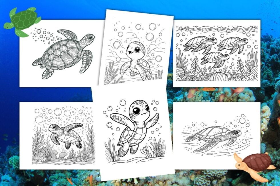 Free Cute Sea Turtle Coloring Pages
