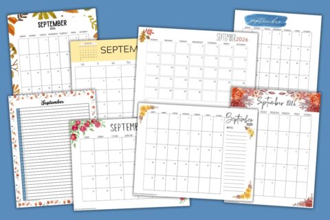 Printable September 2026 Calendars