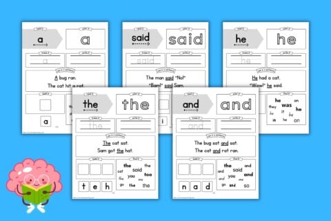 Free Sight Word Worksheets For Reading