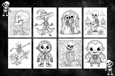 Free Skeleton Coloring Pages For Kids