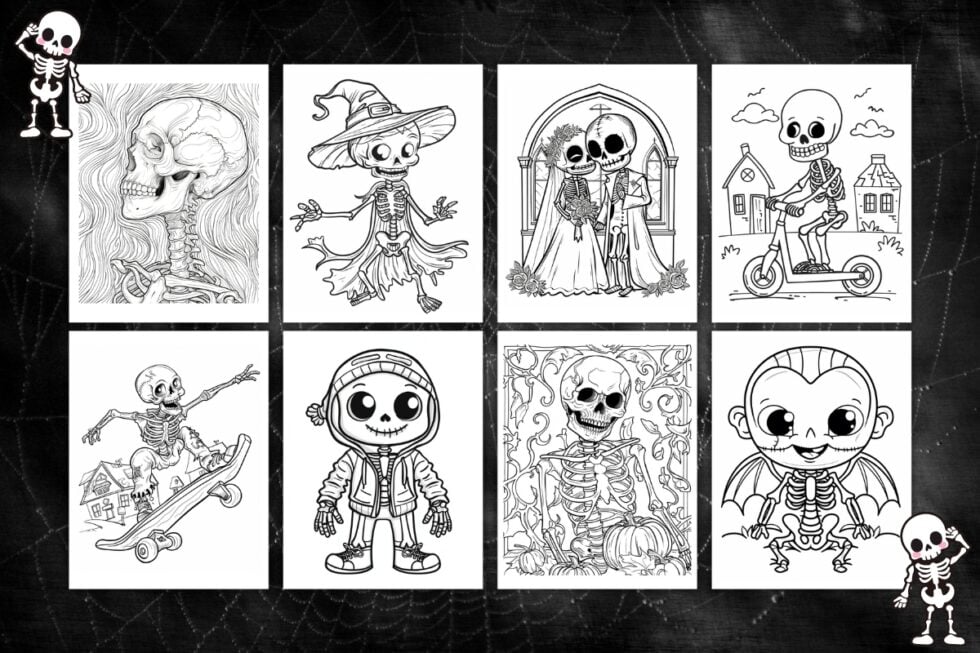 Free Skeleton Coloring Pages For Kids