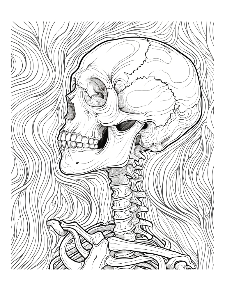 Free Skeleton Coloring Pages For Kids