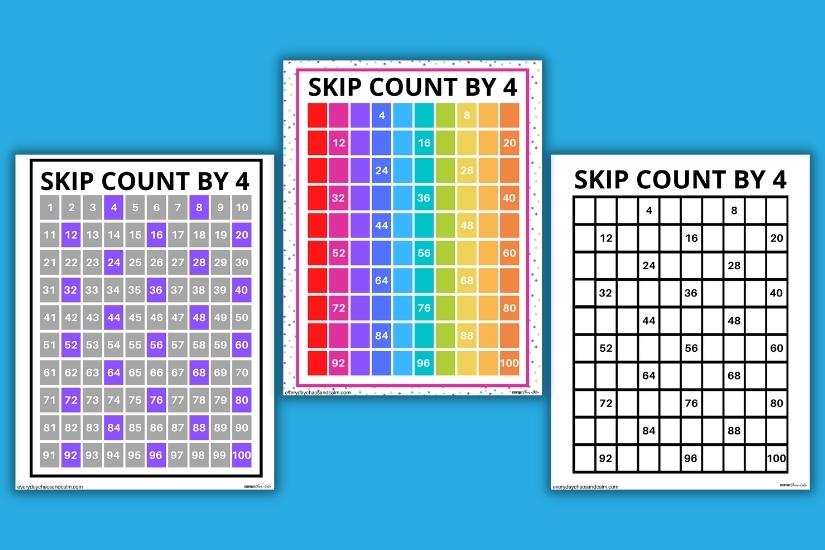Free Printable Skip Counting Charts Skip Counting From 2 10 