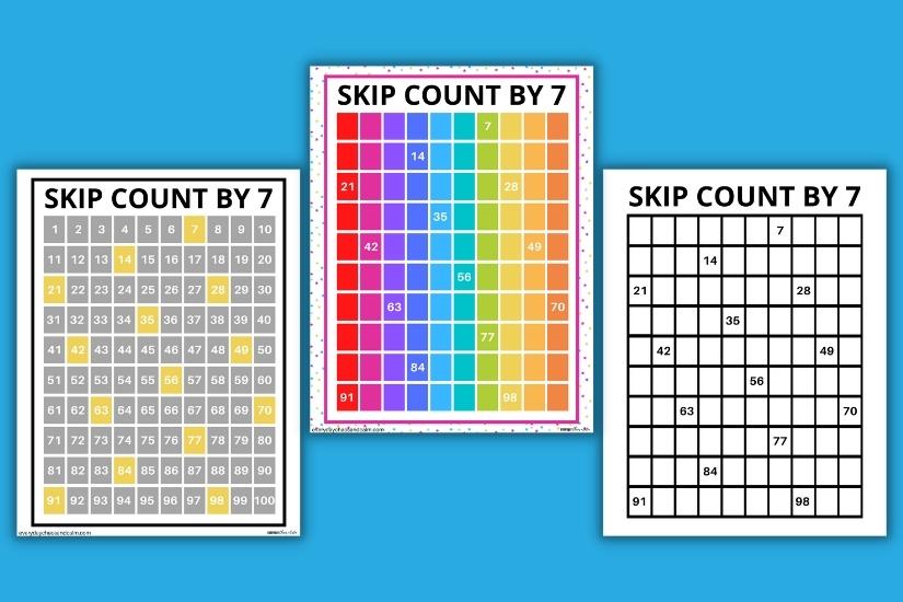 Free Printable Skip Counting Charts Skip Counting From 2 10 Free Printable Skip Counting Charts Skip Counting From 2 10