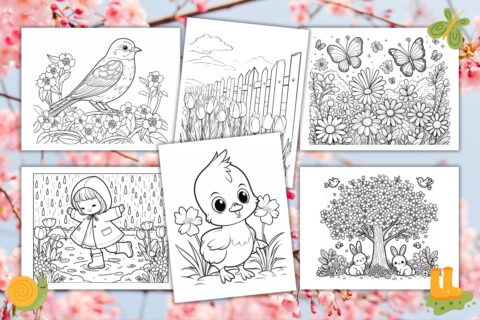 Free Spring Coloring Pages For Kids