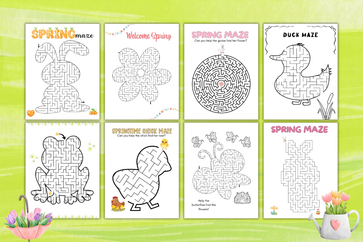 Free Printable Spring Mazes