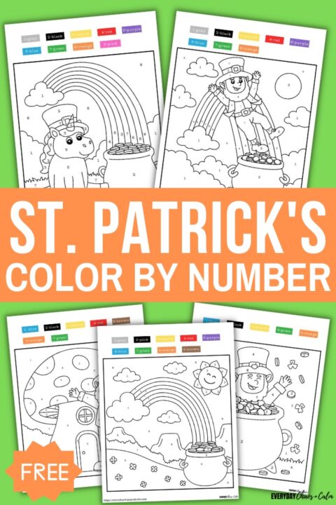 St. Patrick's Day Color By Number Pages