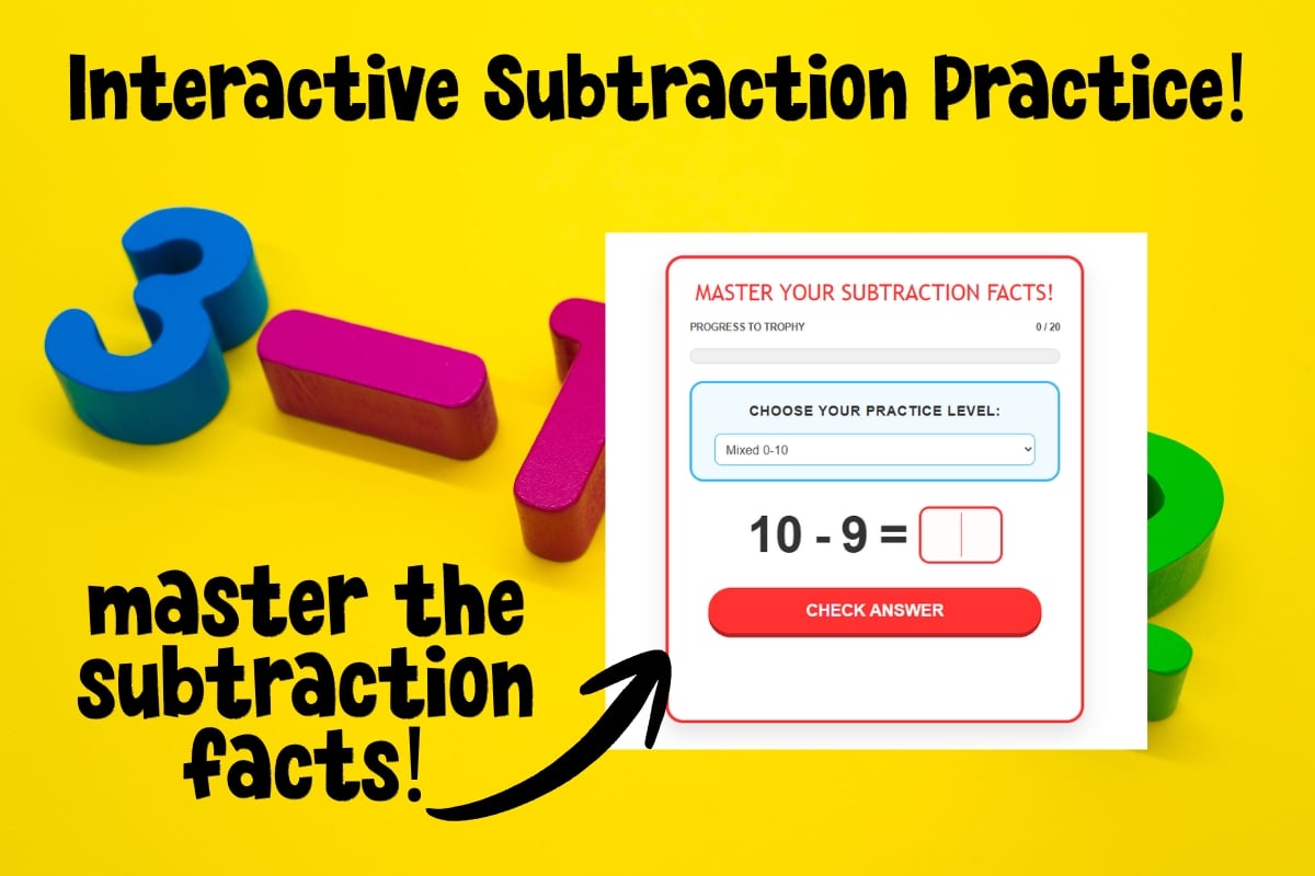 Online Subtraction Math Game- Master The Subtraction Facts!
