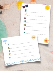 Free Printable Summer Acrostic Poem Templates
