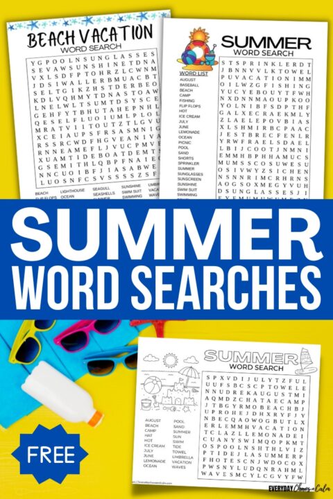 Free Printable Summer Word Searches