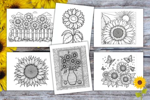 Free Printable Sunflower Coloring Pages