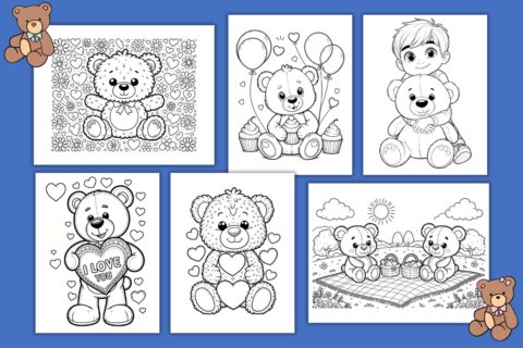 Free Printable Teddy Bear Coloring Pages