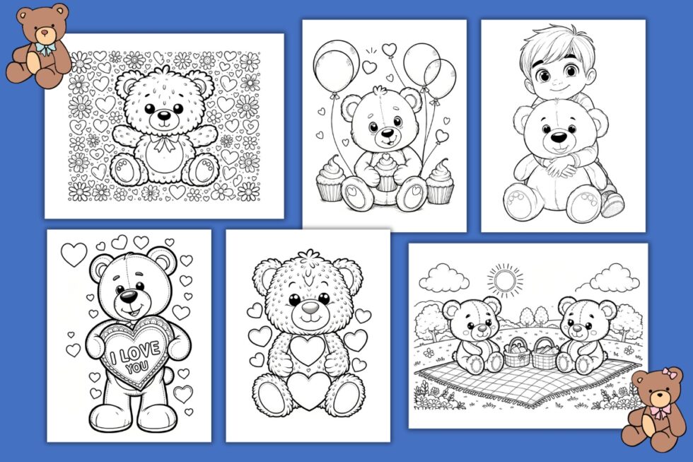 Free Printable Teddy Bear Coloring Pages