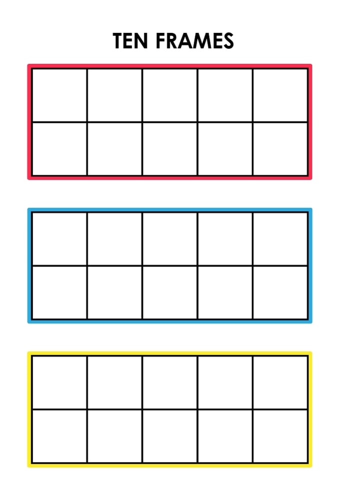 Free Ten Frame Printables For Math Activities