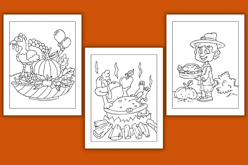 Thanksgiving Food Coloring Pages For Kids