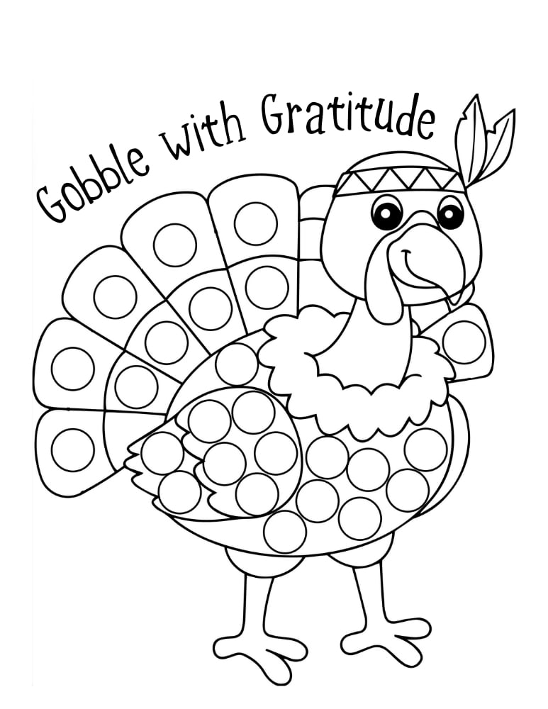 Free Thanksgiving Dot Marker Printables