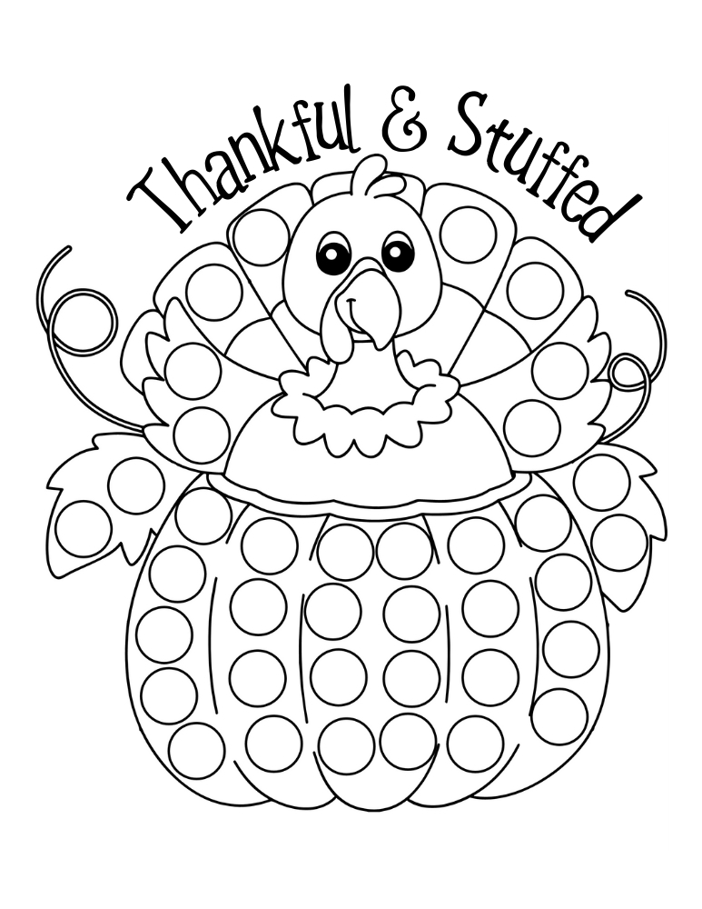 Free Thanksgiving Dot Marker Printables
